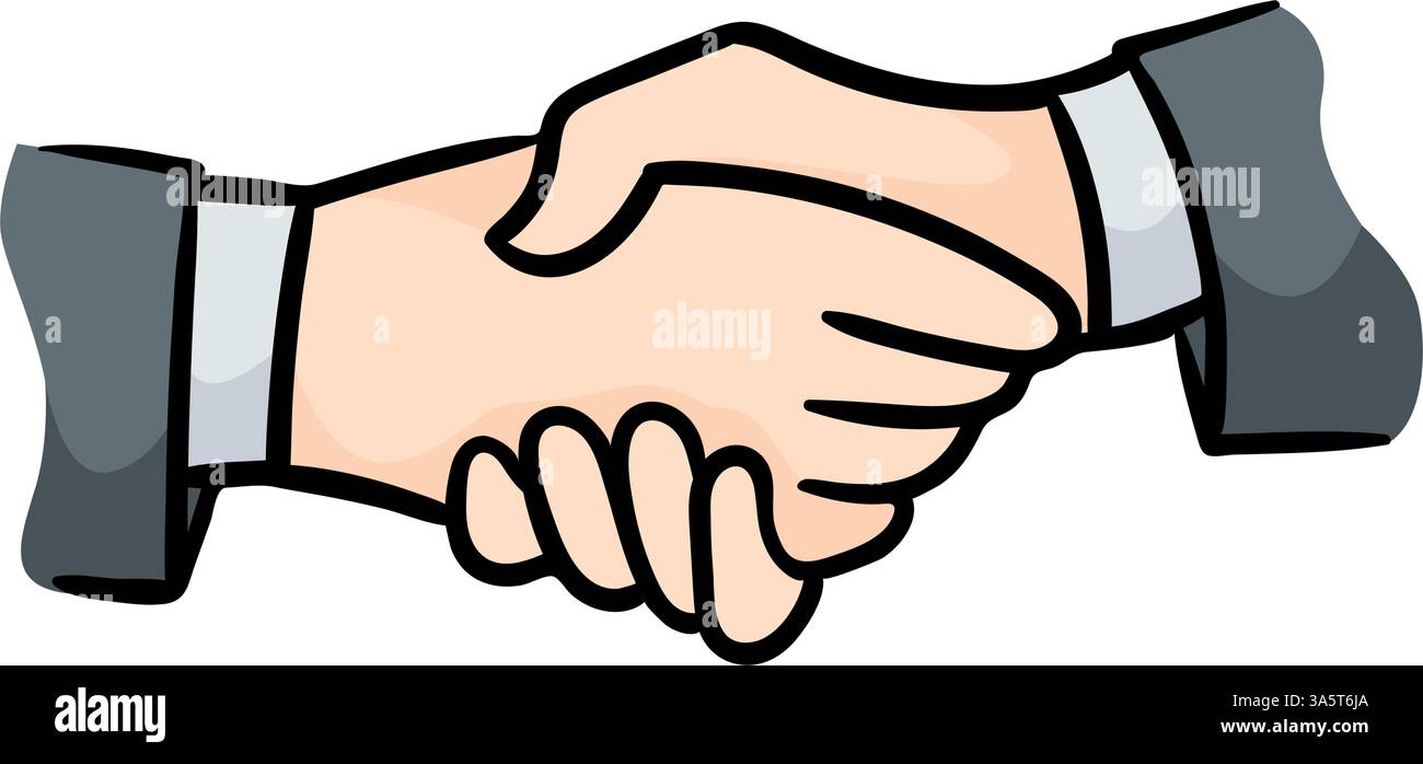 Handshake. Deal. Business. Vector icon isolated on white background ...