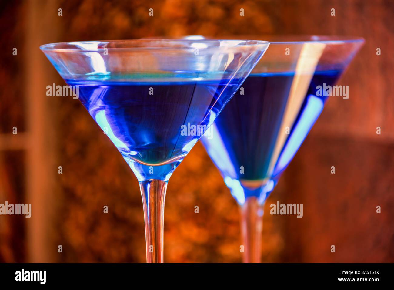 abstract art geometric cocktail glass blue drink Stock Photo - Alamy