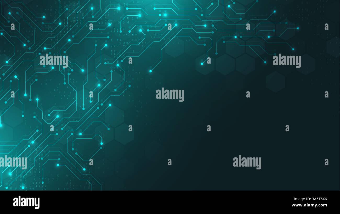 Circuit board digital abstract background. Motherboard technology texture design. AI ...