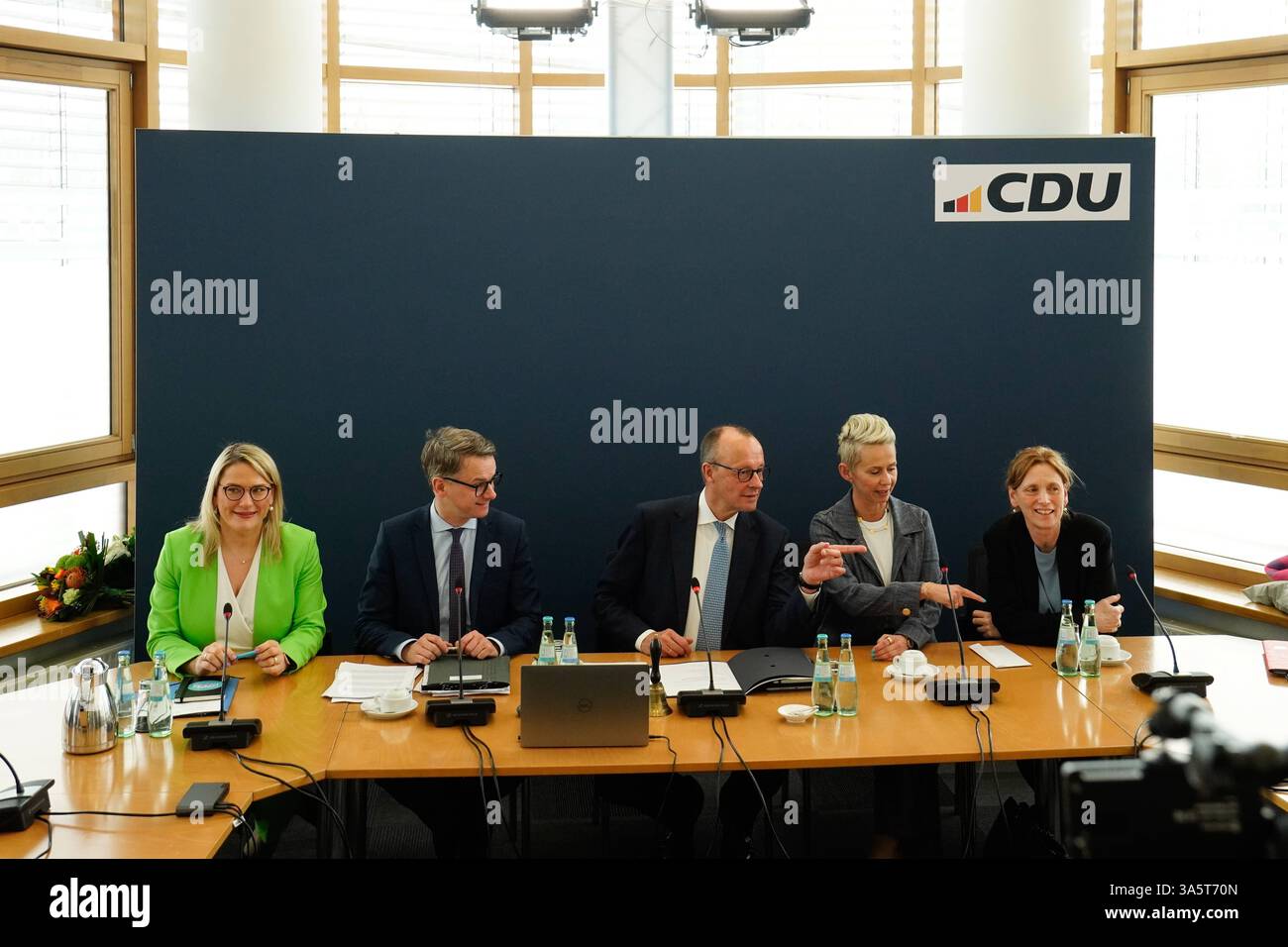 Berlin, Germany - March 24, 2025: Federal Executive Committee meeting ...
