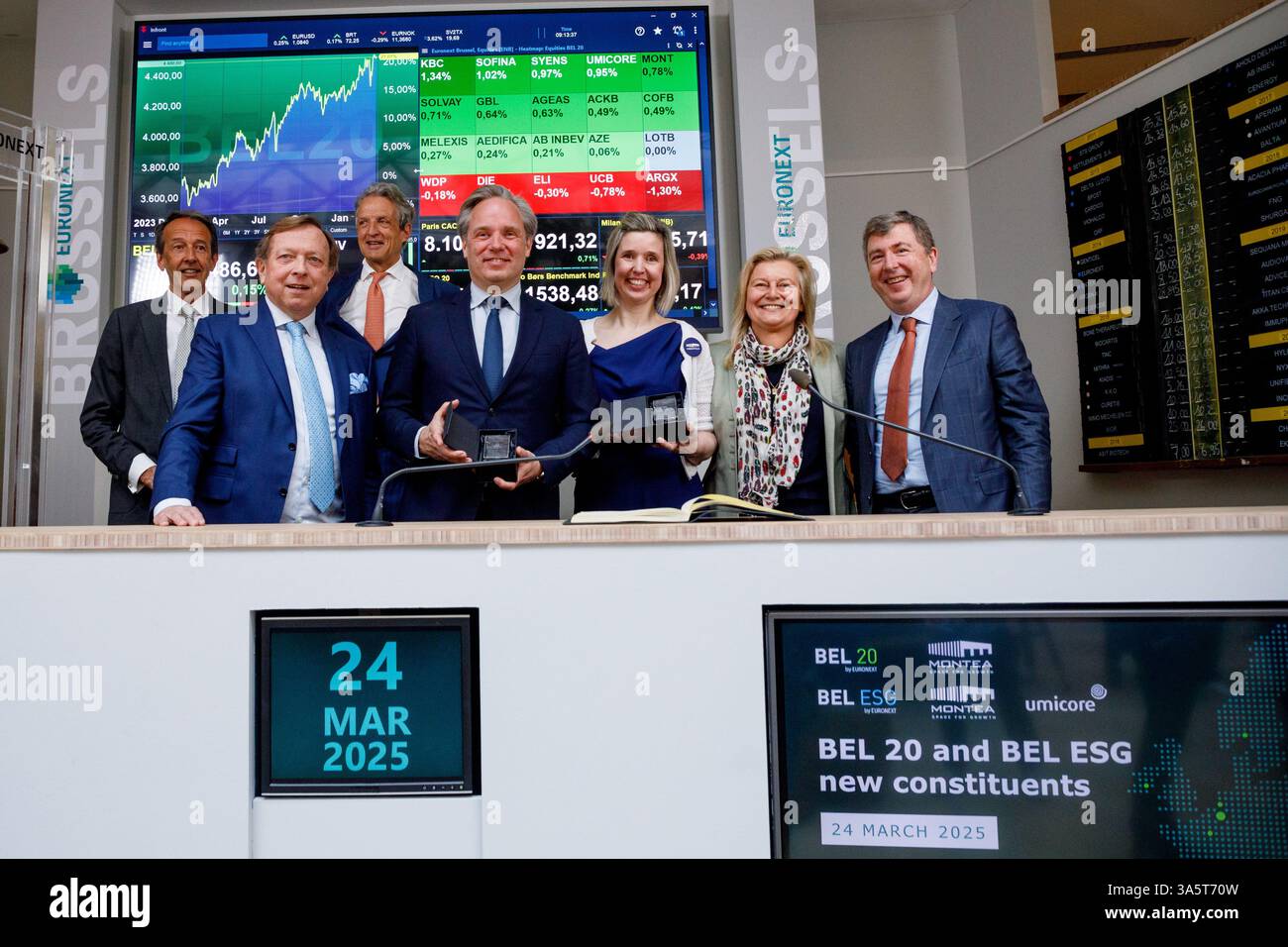 Brussels, Belgium. 24th Mar, 2025. Picture taken during the bell ...