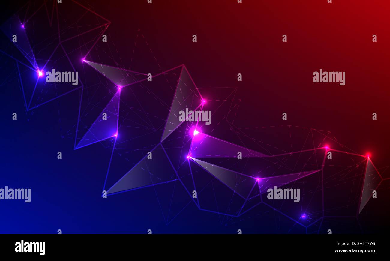 red and blue abstract background,line connection concept,Abstract sphere shape background ...