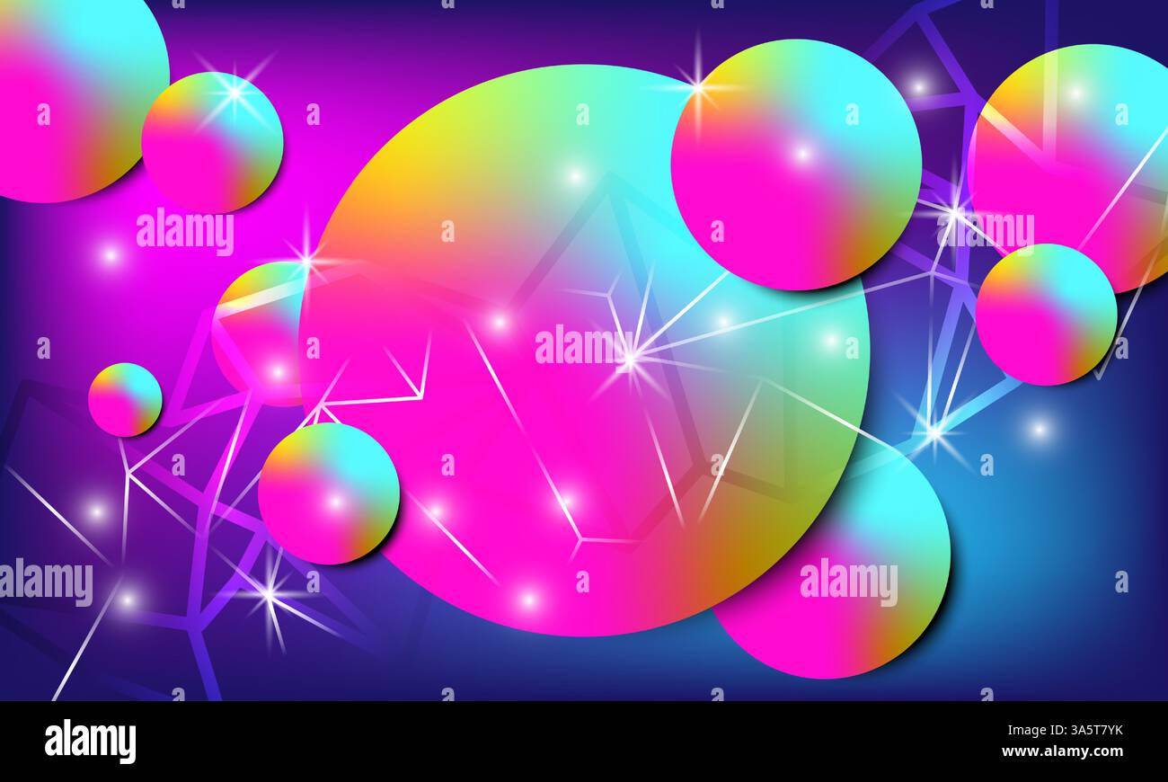 abstract colorful circle shape,Abstract sphere shape background, bubble ...