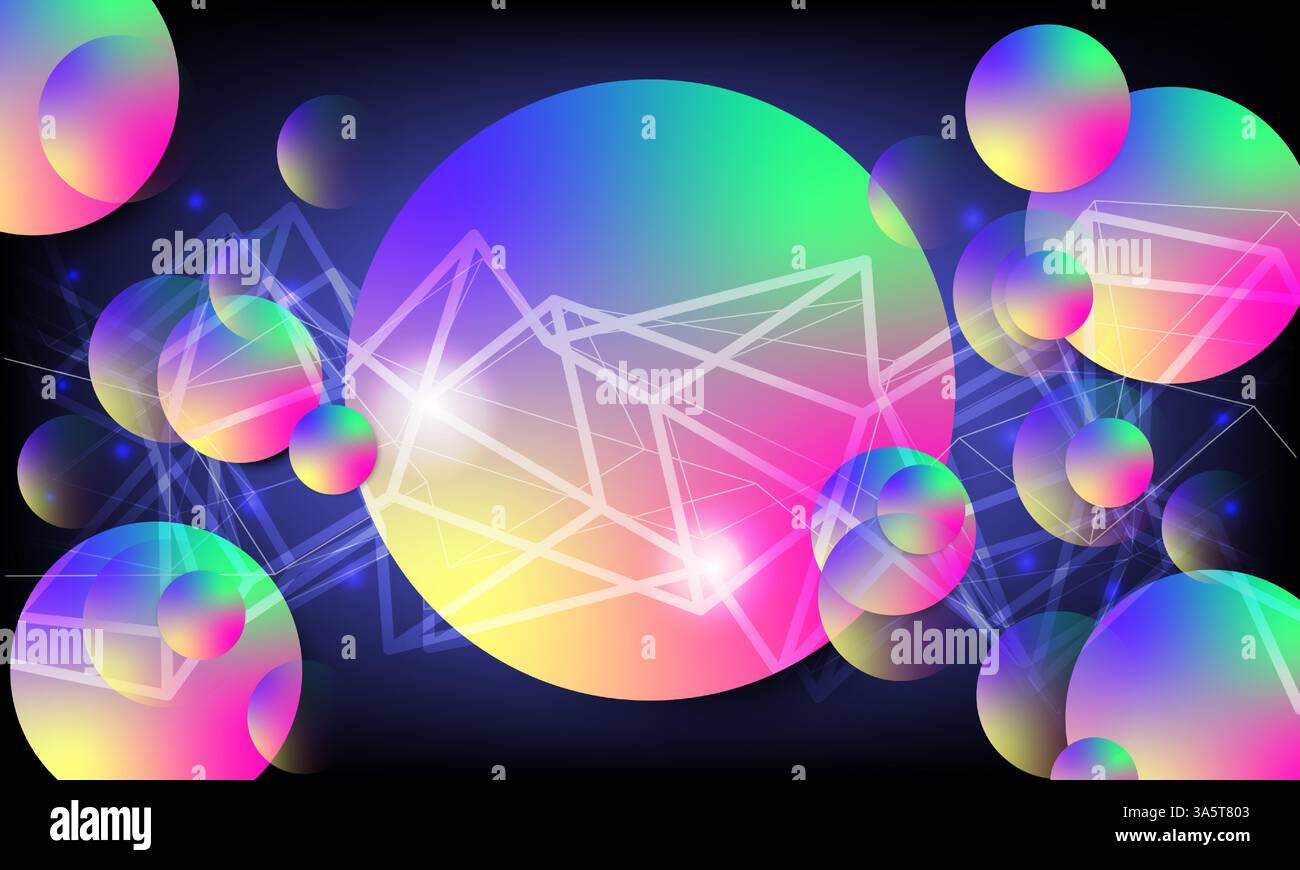 colorful circle abstract background,Abstract sphere shape background ...