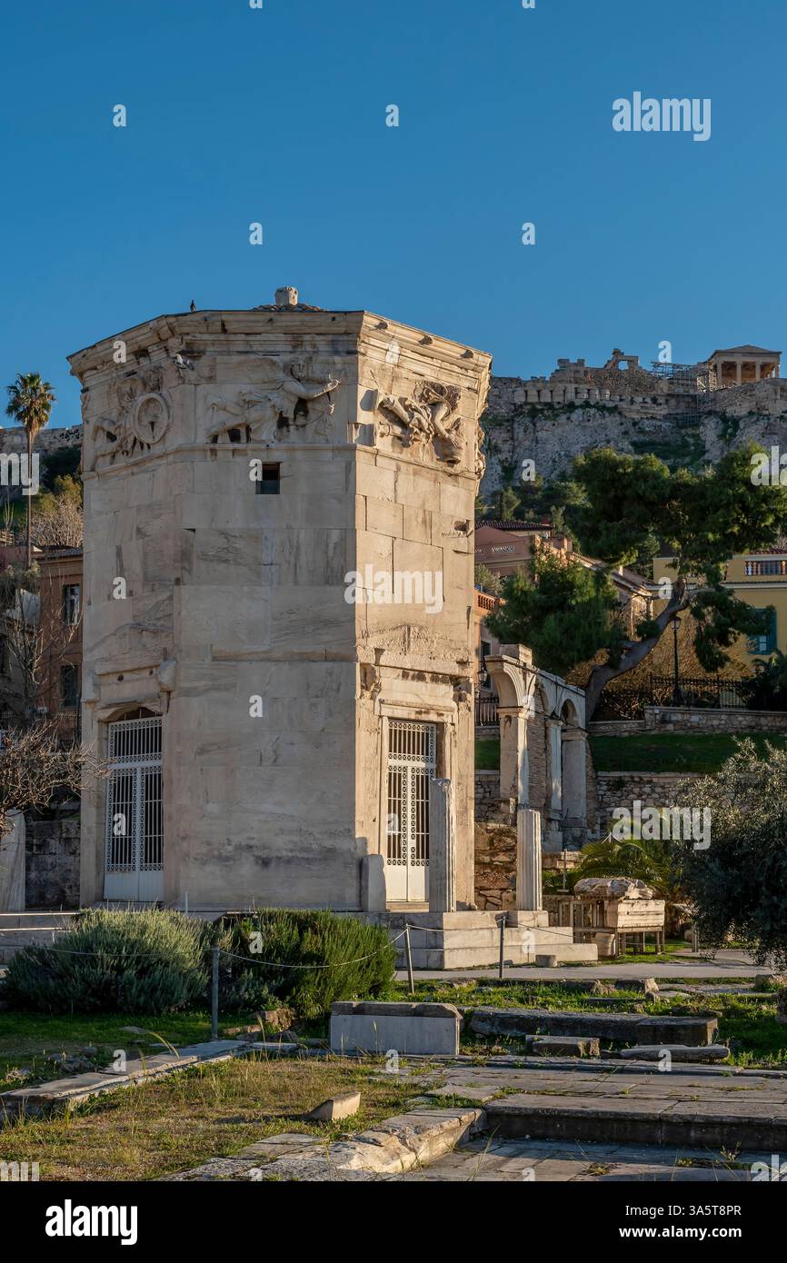 The Tower of the Winds, also called horologion, is an octagonal tower ...