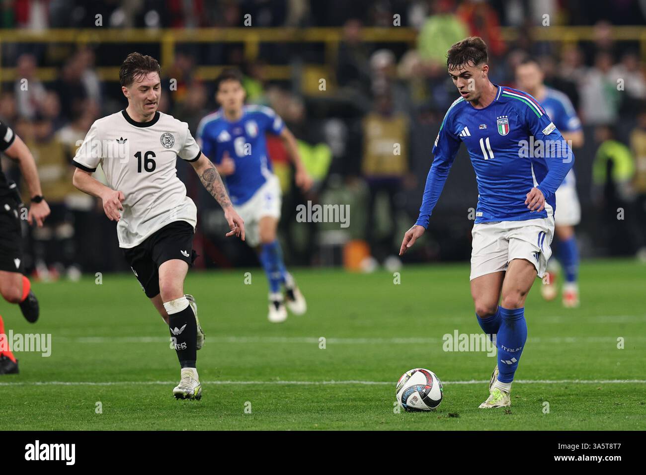 Daniel Maldini (Italy)Angelo Stiler (Germany) ; during the Uefa Nations ...