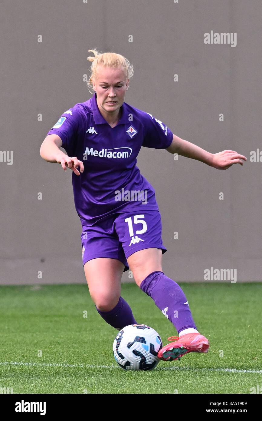 Florence, Italy. 23rd Mar, 2025. Sofie Bredgaard of A.C.F Fiorentina is ...
