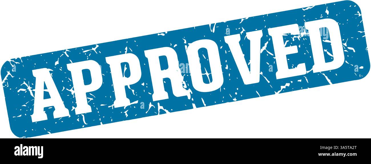 approved stamp. approved rectangular sign isolated on transparent ...