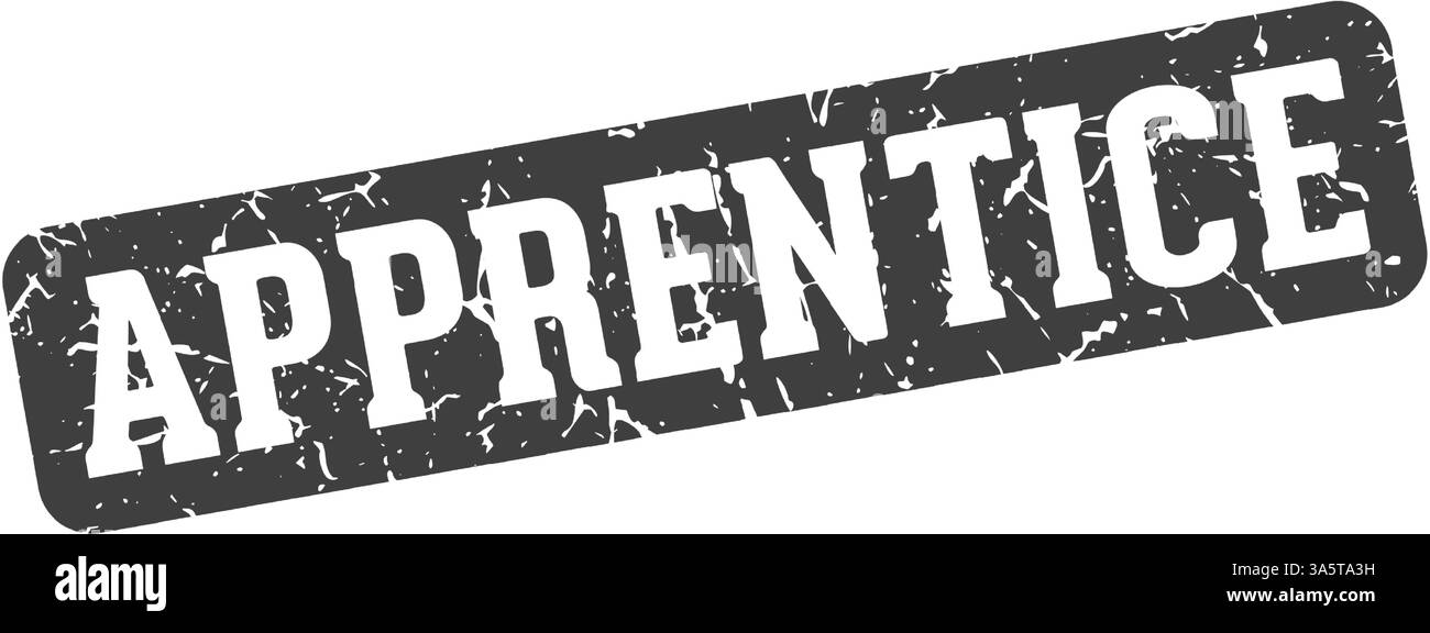 apprentice stamp. apprentice rectangular sign isolated on transparent ...