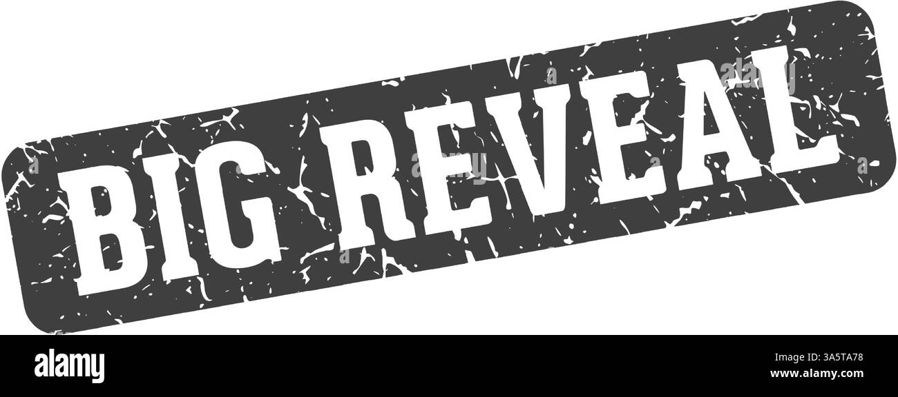 big reveal stamp. big reveal rectangular sign isolated on transparent ...