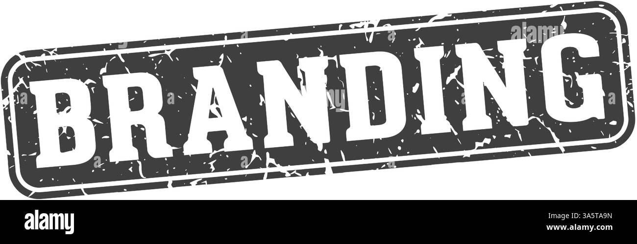 branding stamp. branding rectangular sign isolated on transparent ...