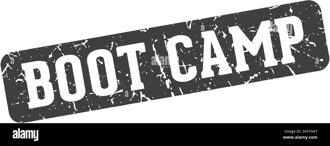 boot camp stamp. boot camp rectangular sign isolated on transparent ...