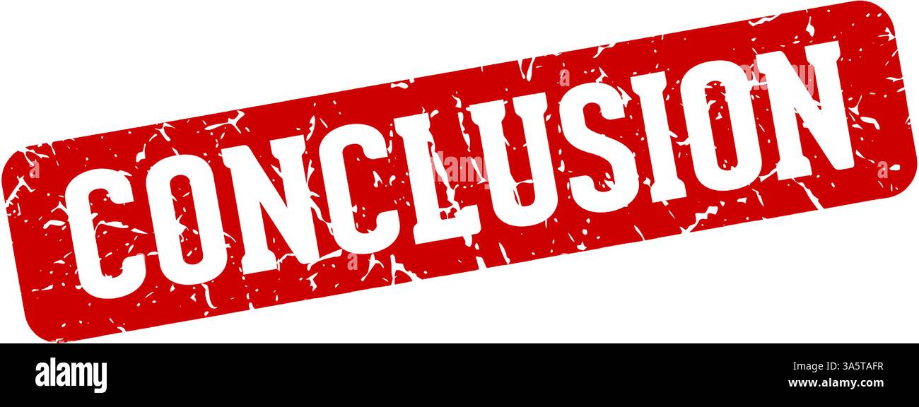 conclusion stamp. conclusion rectangular sign isolated on transparent ...