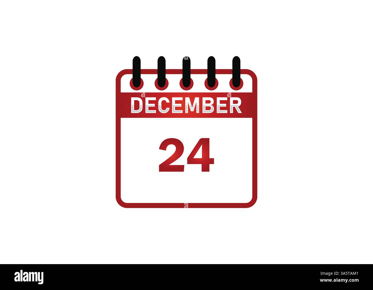 December 24 Calendar Icon – Christmas Eve, Holidays, Events and ...