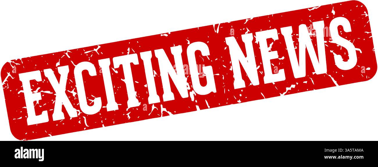 exciting news stamp. exciting news rectangular sign isolated on ...
