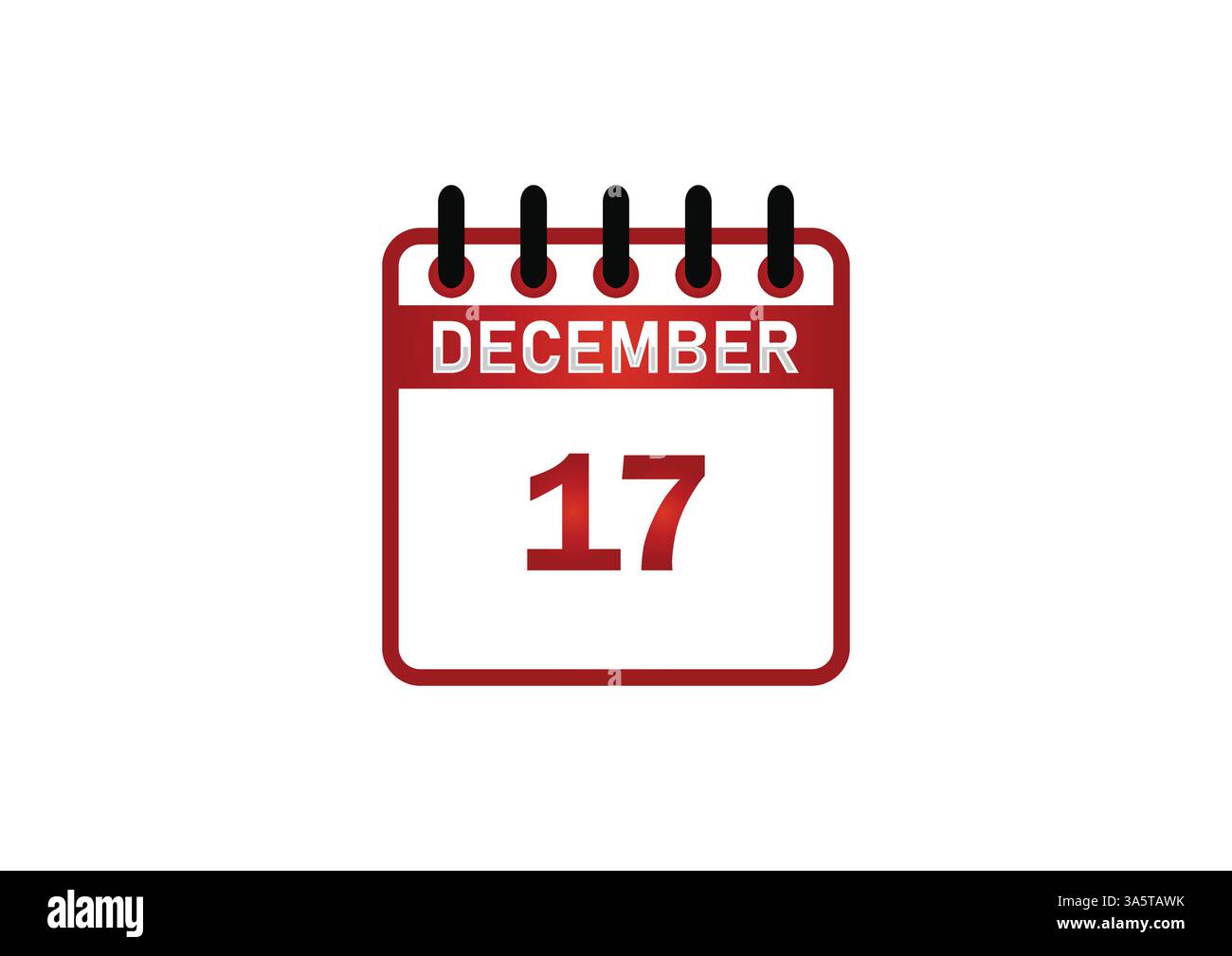 December 17 Calendar Icon – Key Date, Holidays, Events and Significance ...