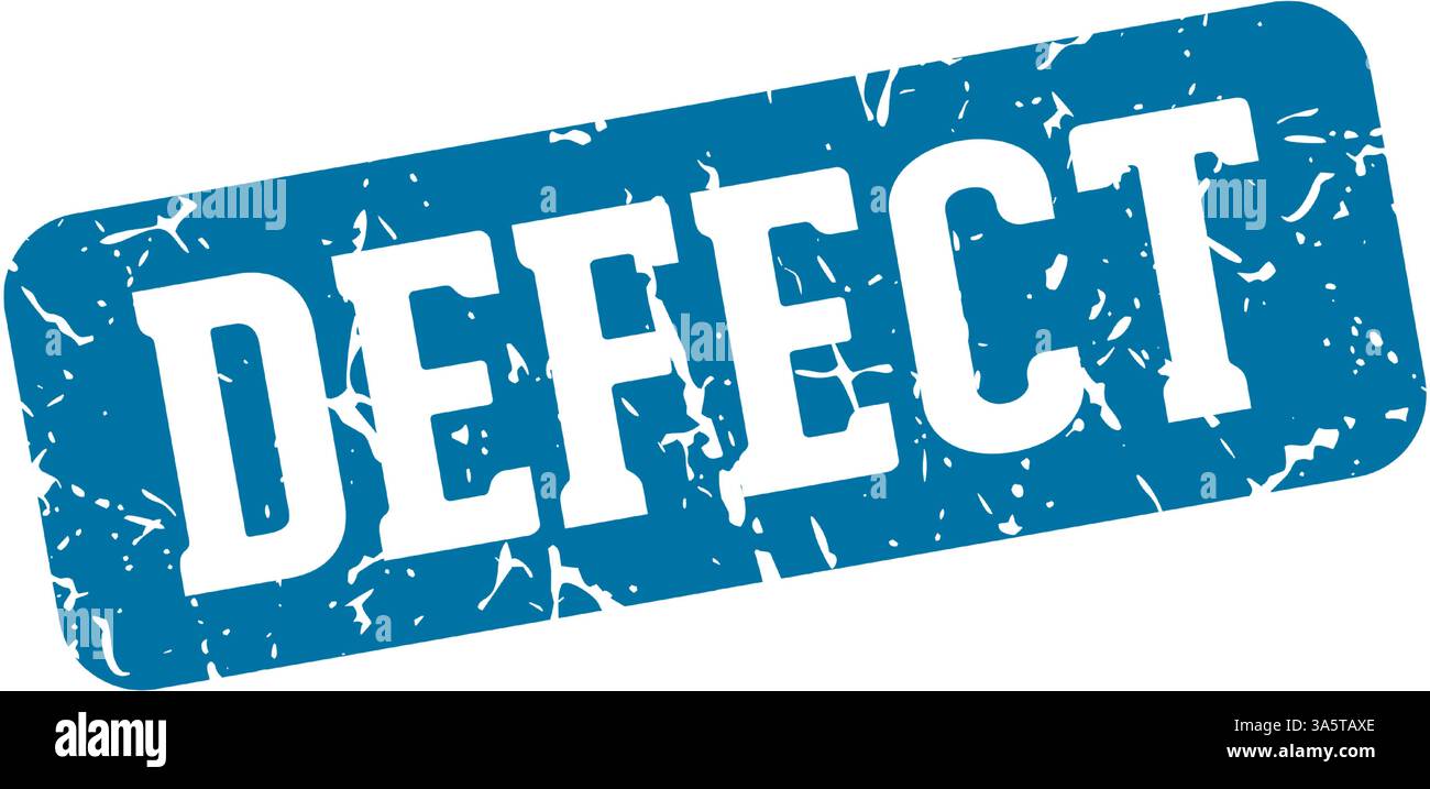 defect stamp. defect rectangular sign isolated on transparent ...