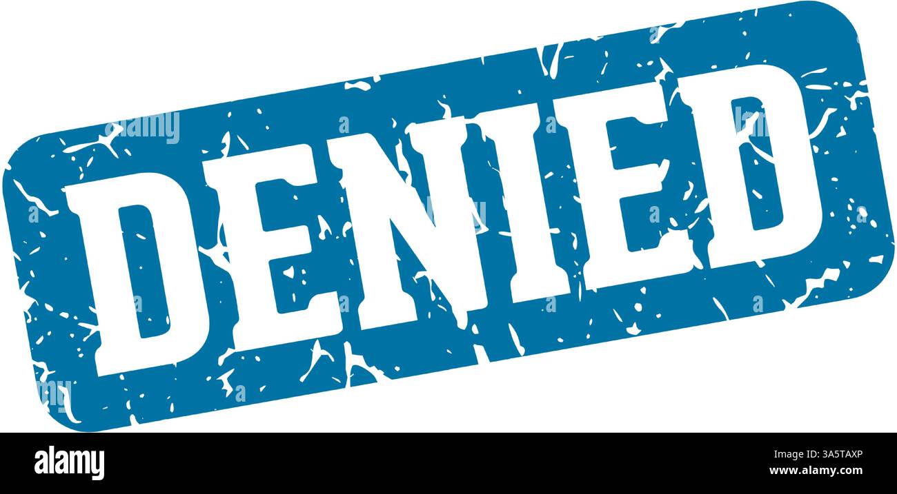 denied stamp. denied rectangular sign isolated on transparent ...