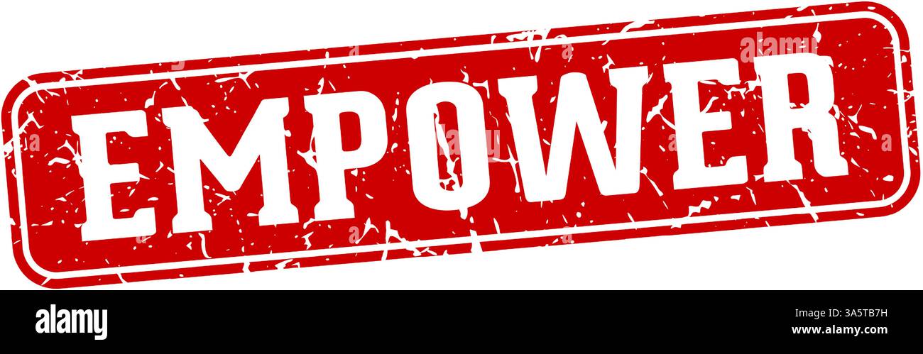 empower stamp. empower rectangular sign isolated on transparent ...