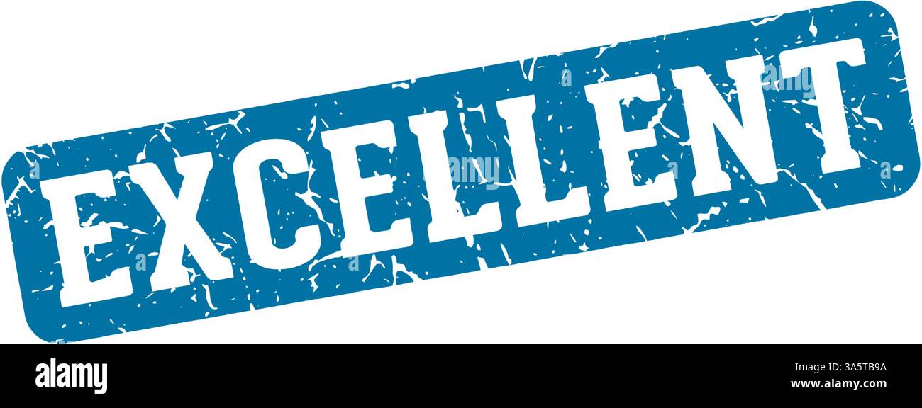 excellent stamp. excellent rectangular sign isolated on transparent ...