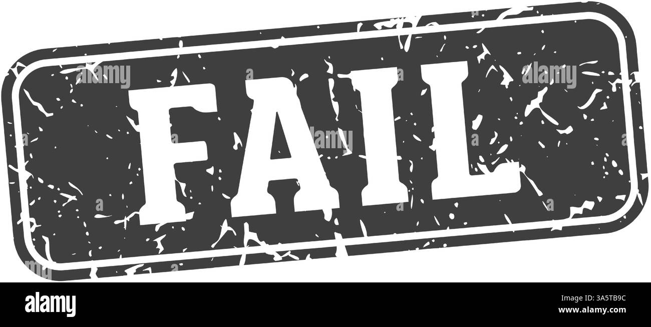 fail stamp. fail rectangular sign isolated on transparent background ...