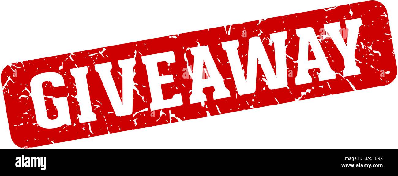 giveaway stamp. giveaway rectangular sign isolated on transparent ...