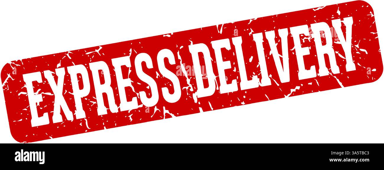 express delivery stamp. express delivery rectangular sign isolated on ...