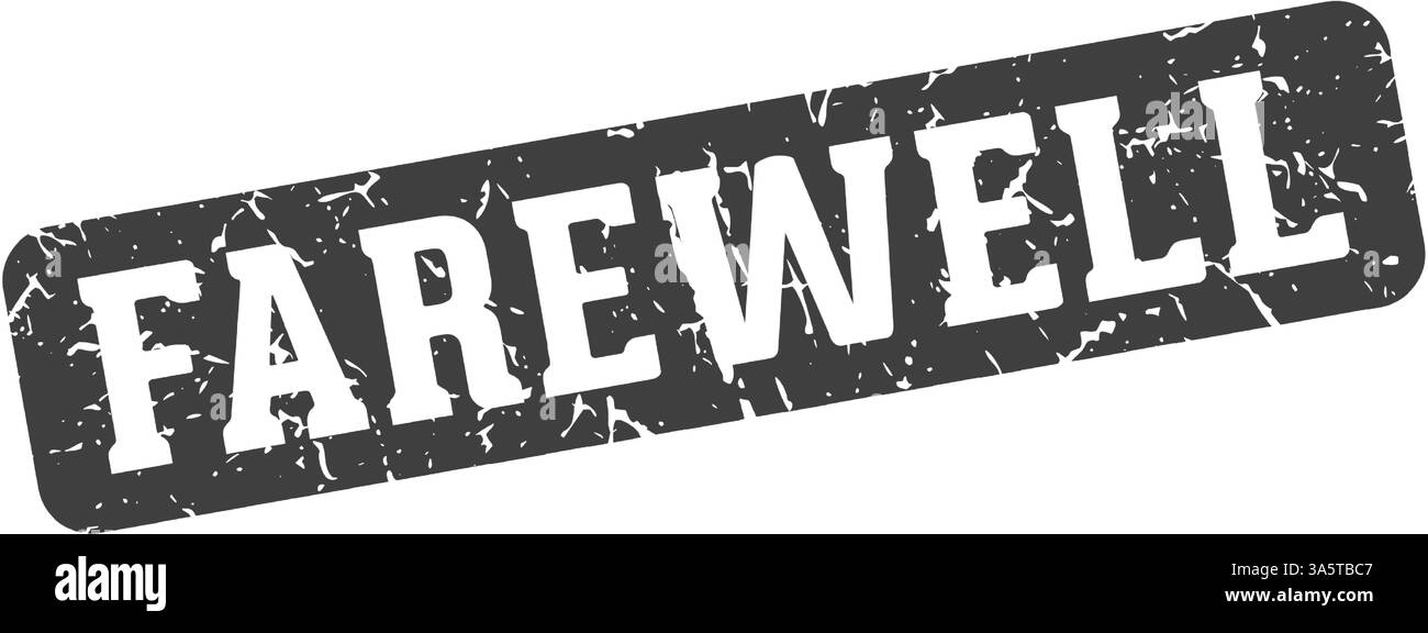 farewell stamp. farewell rectangular sign isolated on transparent ...