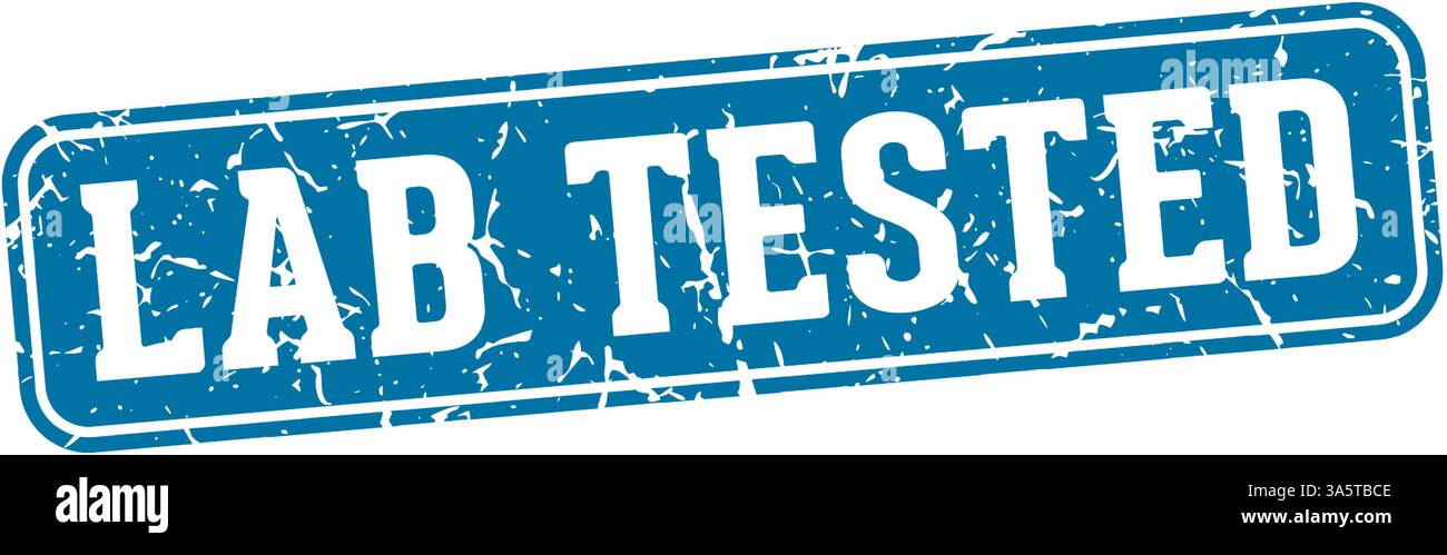 lab tested stamp. lab tested rectangular sign isolated on transparent ...