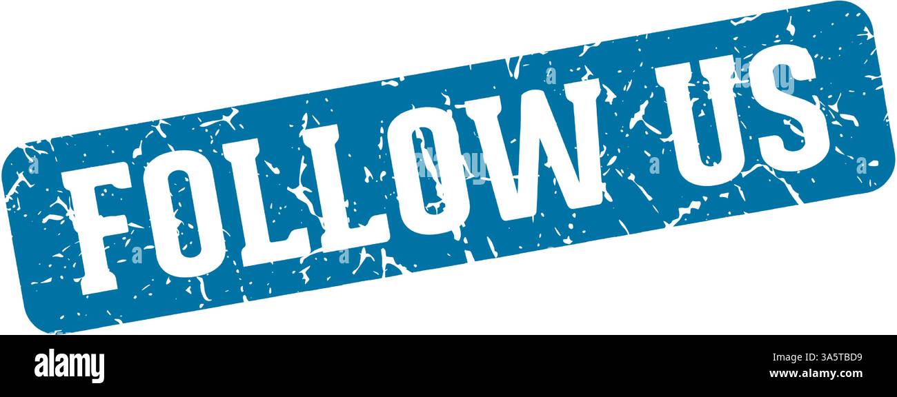 follow us stamp. follow us rectangular sign isolated on transparent ...