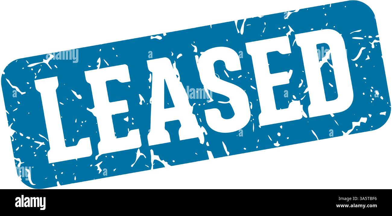leased stamp. leased rectangular sign isolated on transparent ...