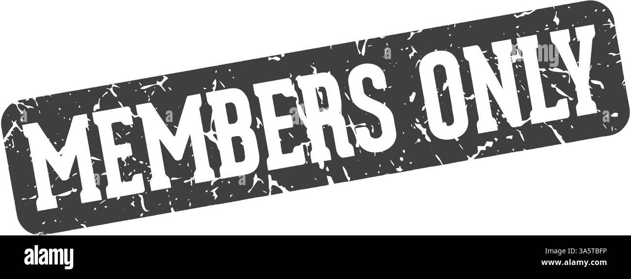 members only stamp. members only rectangular sign isolated on ...