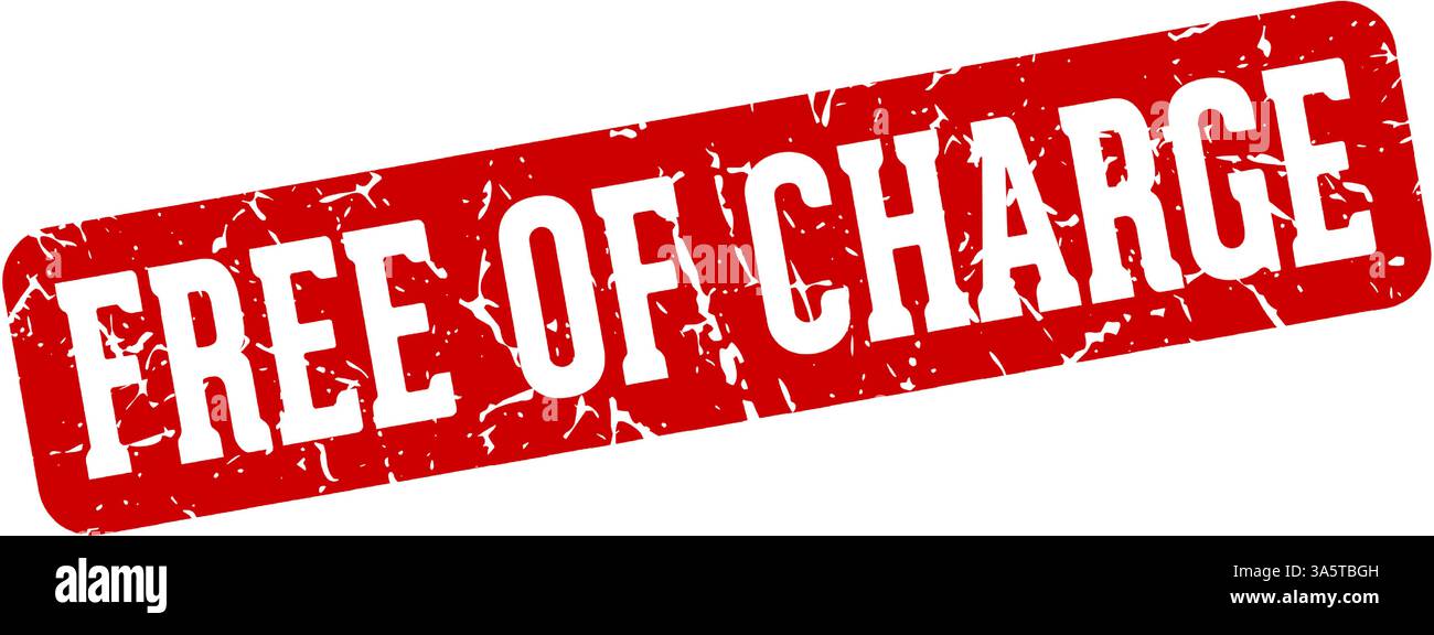 free of charge stamp. free of charge rectangular sign isolated on ...