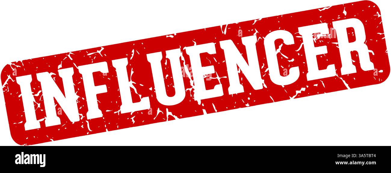 influencer stamp. influencer rectangular sign isolated on transparent ...