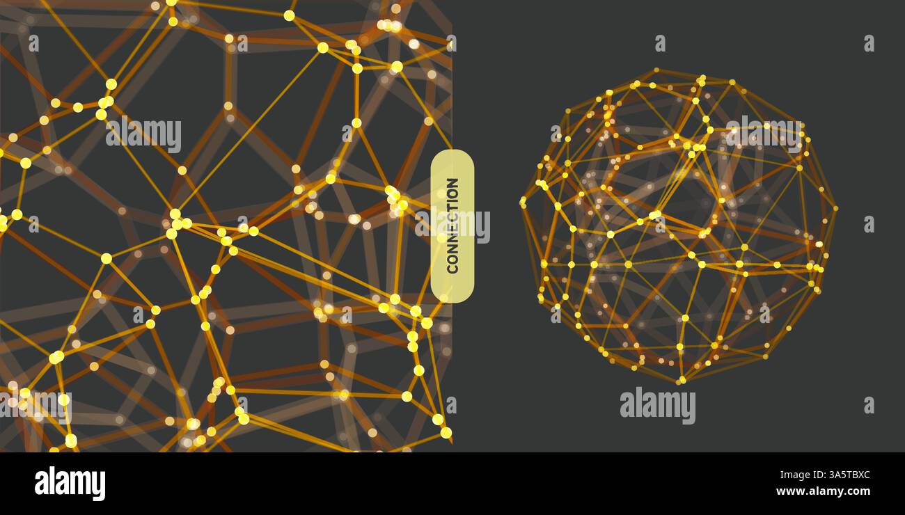 Lattice Structure. Science or Technology Background. Graphic Design. 3D ...