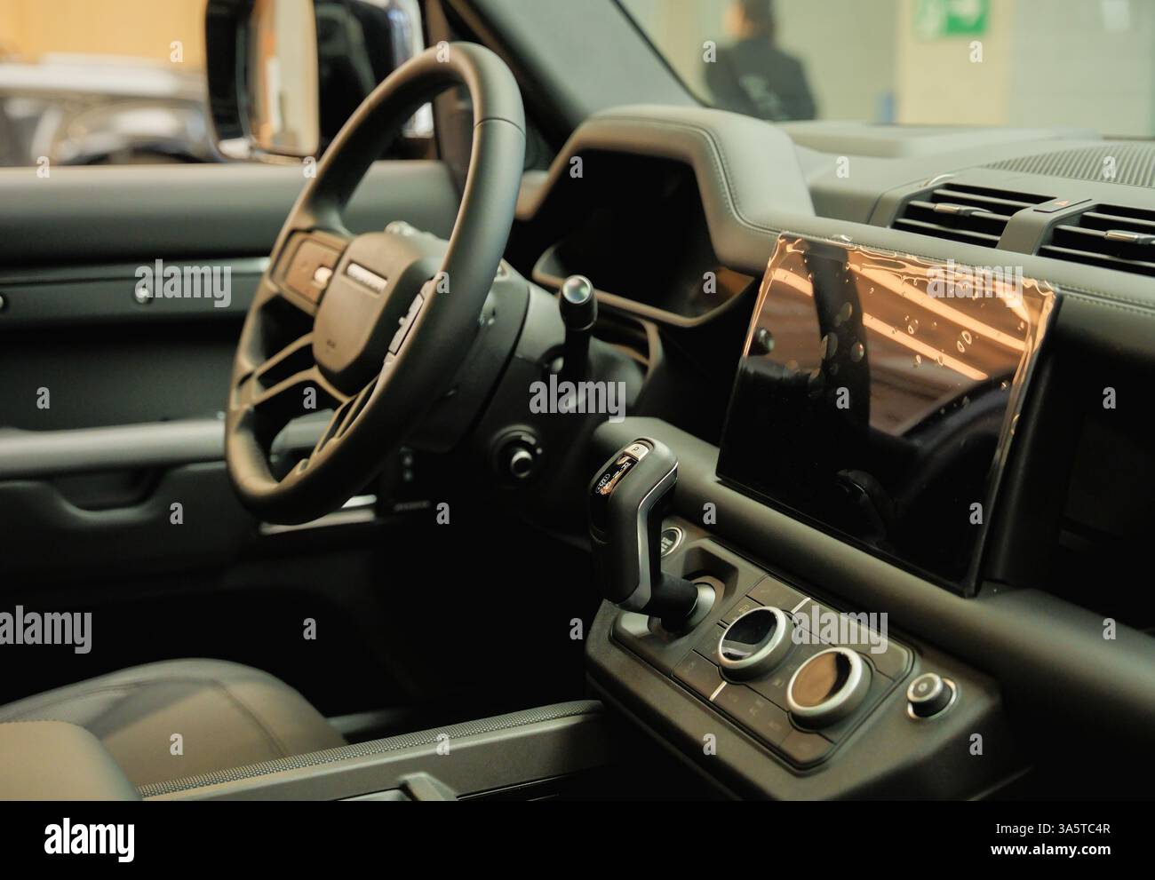 Almaty, Kazakhstan - March 13, 2025: Gear lever in the cabin of the ...