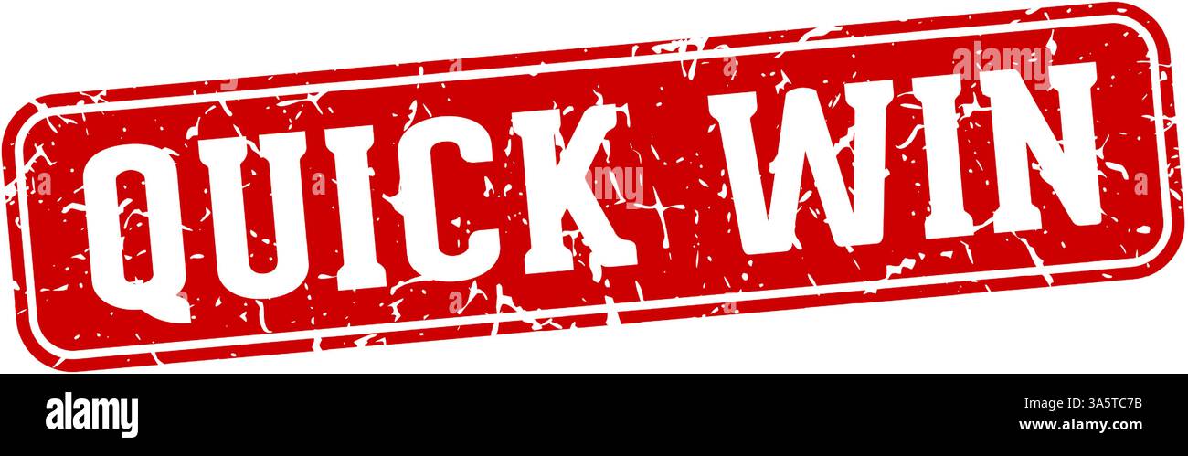 quick win stamp. quick win rectangular sign isolated on transparent ...
