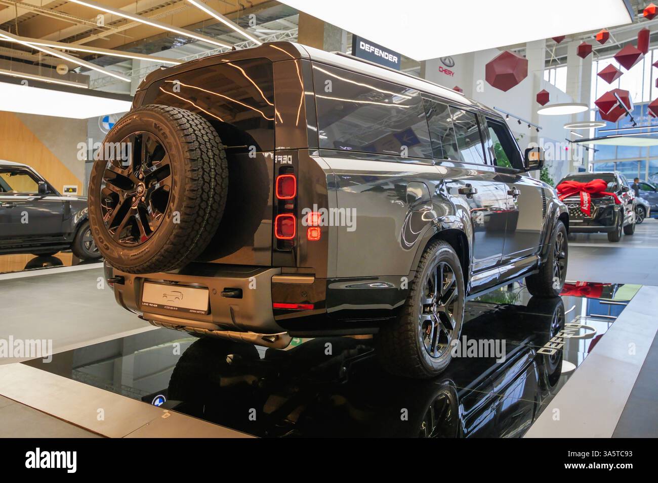 Almaty, Kazakhstan - March 13, 2025: The rear of the Land Rover ...
