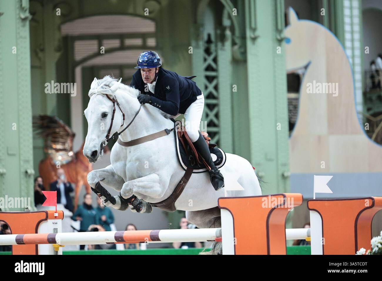 Gregory COTTARD of France with Cocaine du val during the Grand Prix ...