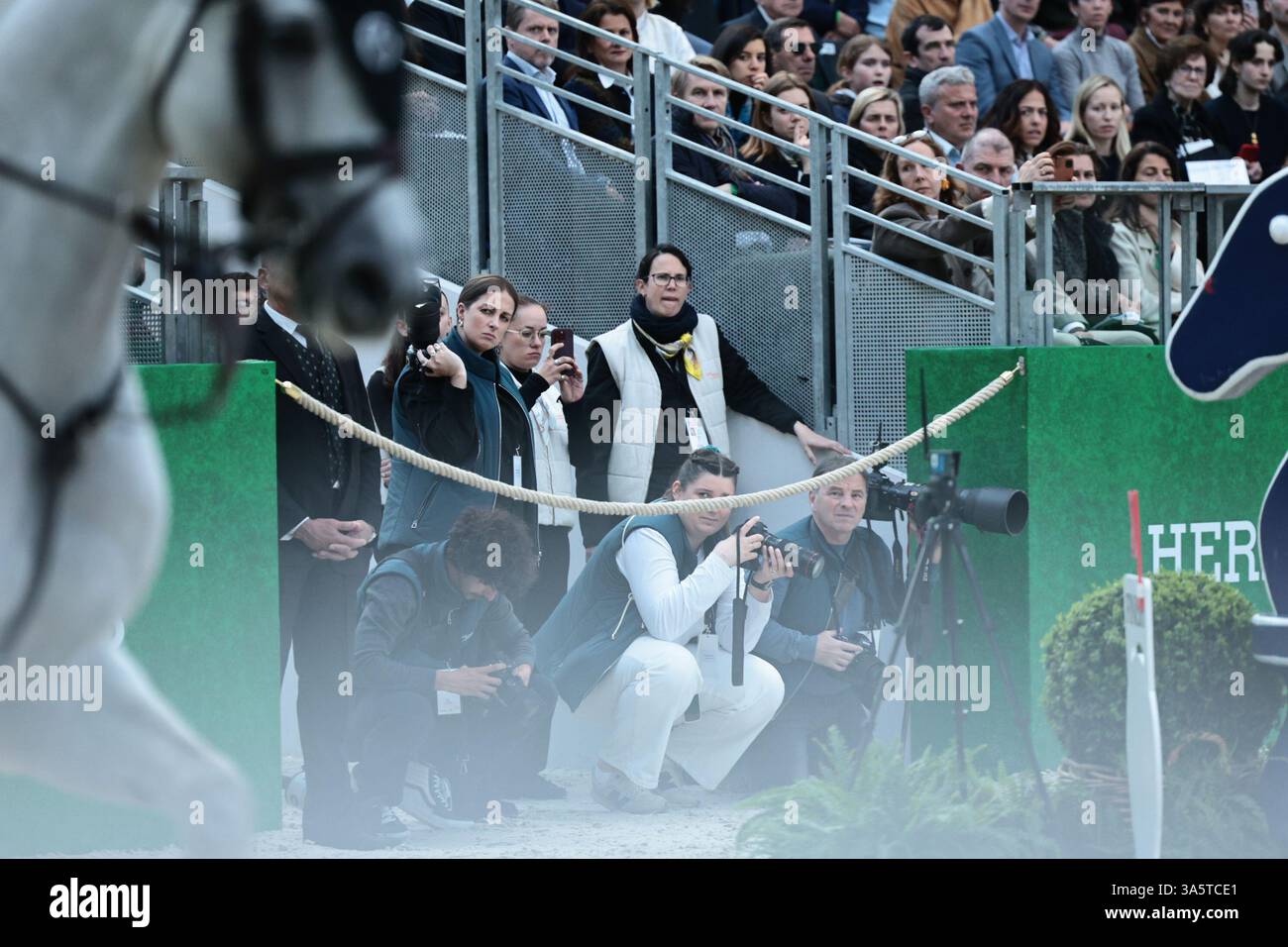 Ines JOLY of France with Imposant van de renger during the Grand Prix ...