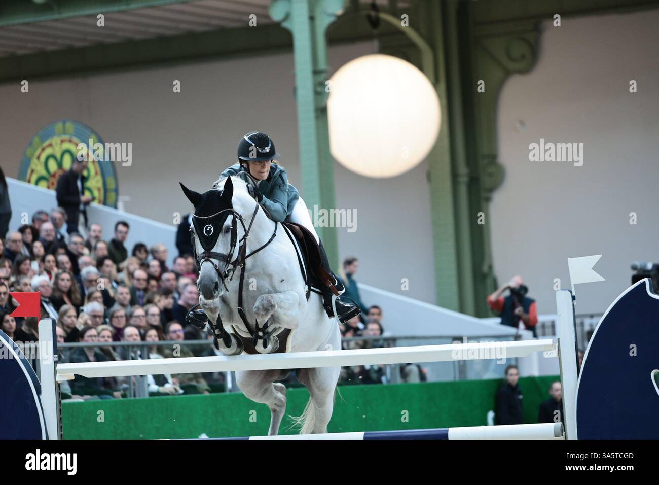 Ines JOLY of France with Imposant van de renger during the Grand Prix ...