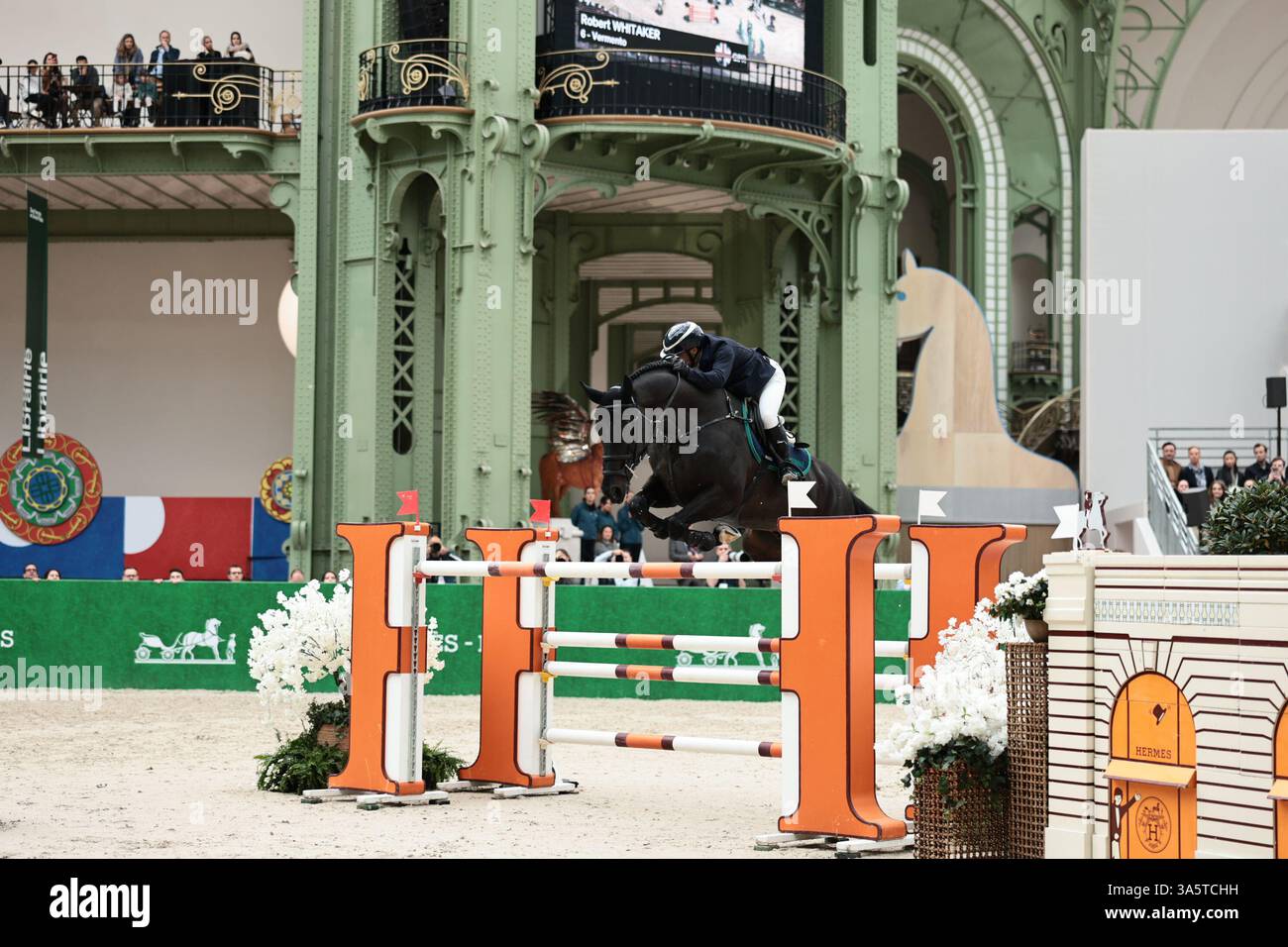 Robert WHITAKER of Great Britain with Vermento during the Grand Prix ...