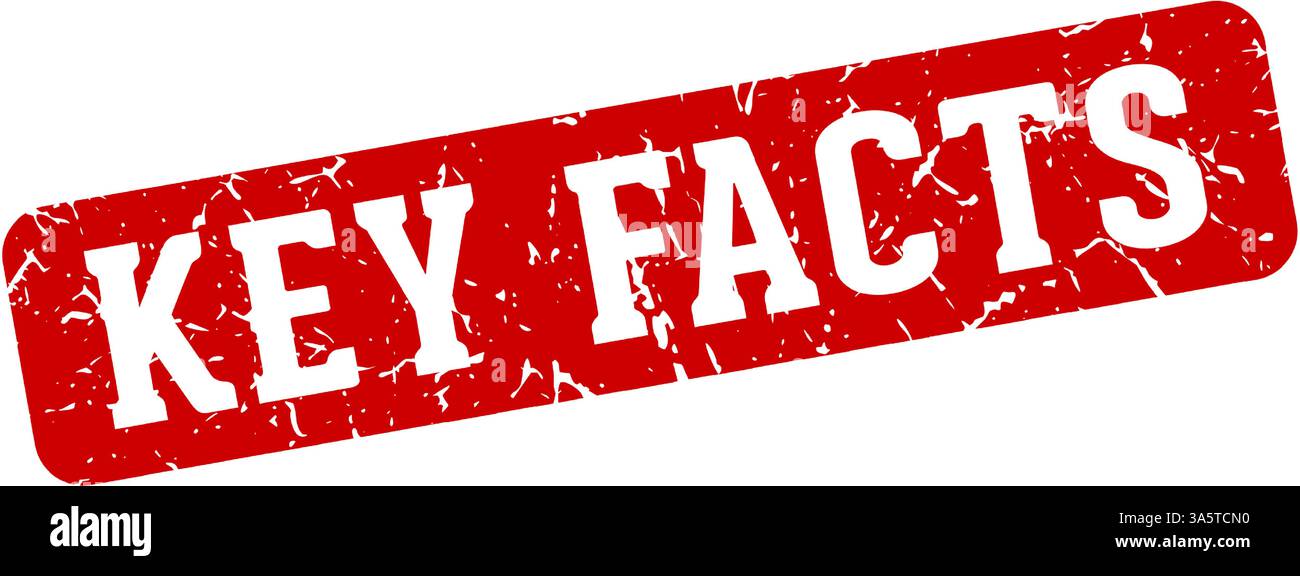 key facts stamp. key facts rectangular sign isolated on transparent ...
