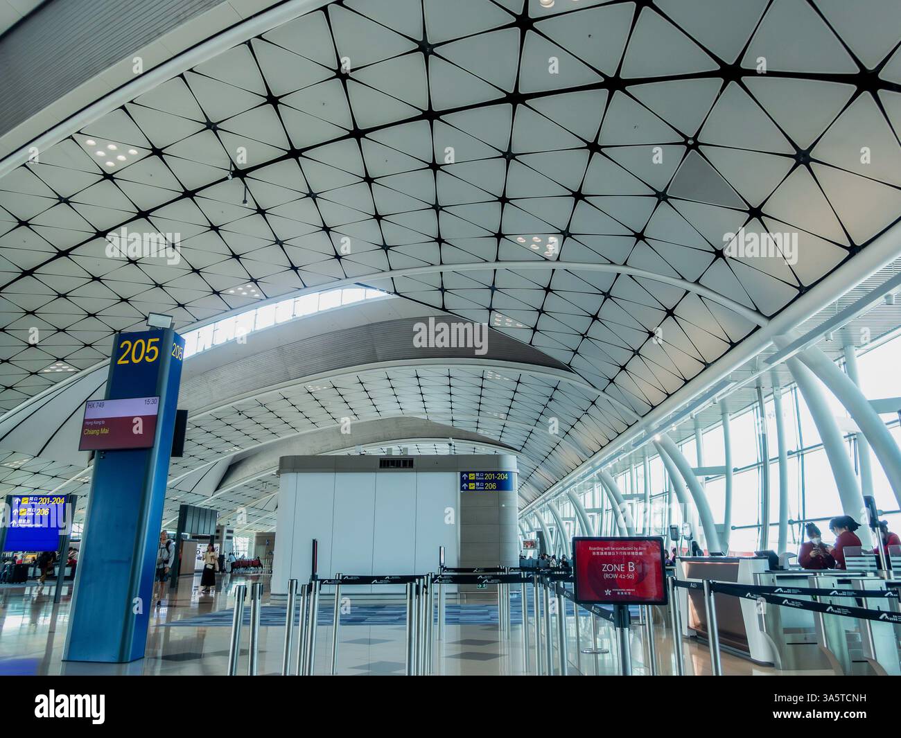 Hong Kong, China. 23rd Mar, 2025. The area in front of the boarding gate inside the departure ...