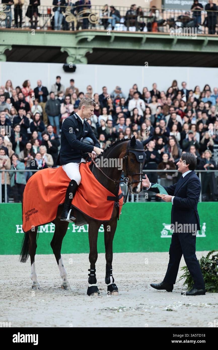 Max KÜHNER of Austria with Eic julius caesar during the prize giving ...