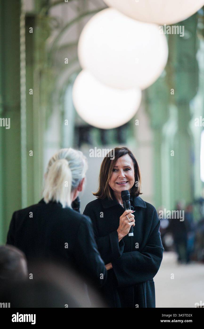 Caroline Jacques, Managing Director of Hermes France during the press conference after the Grand ...