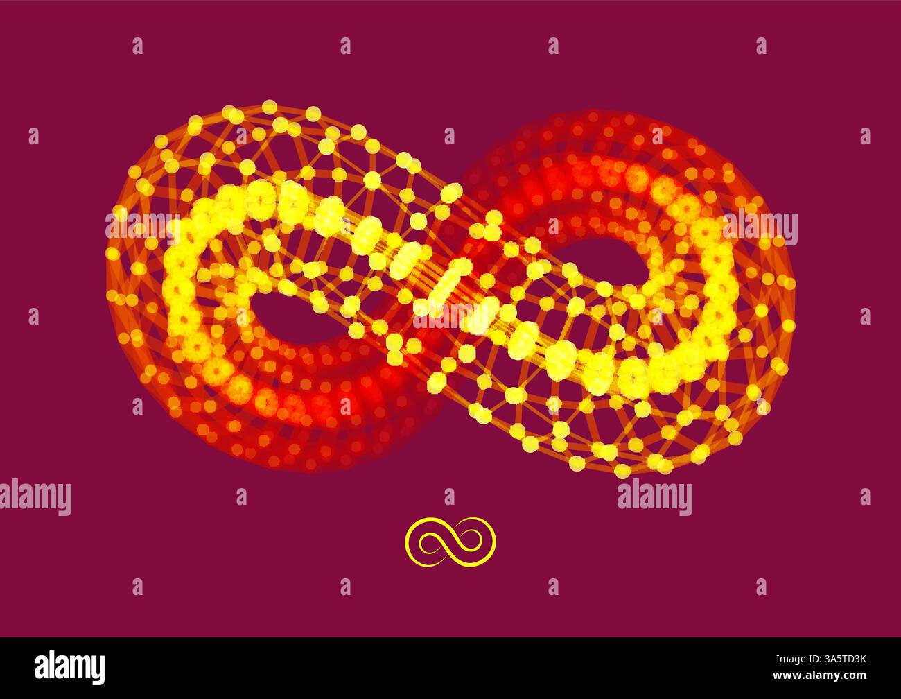 Infinity Symbol 3d Design Element Emblem Icon Connection Structure
