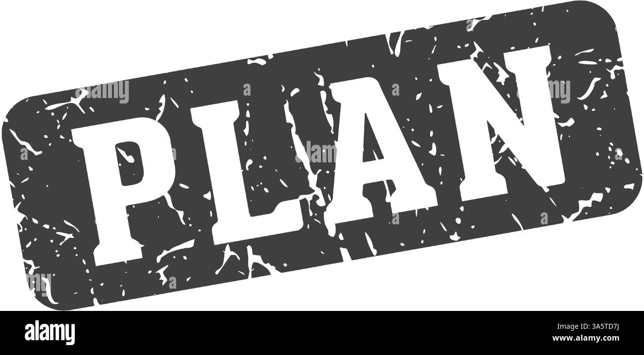 plan stamp. plan rectangular sign isolated on transparent background ...