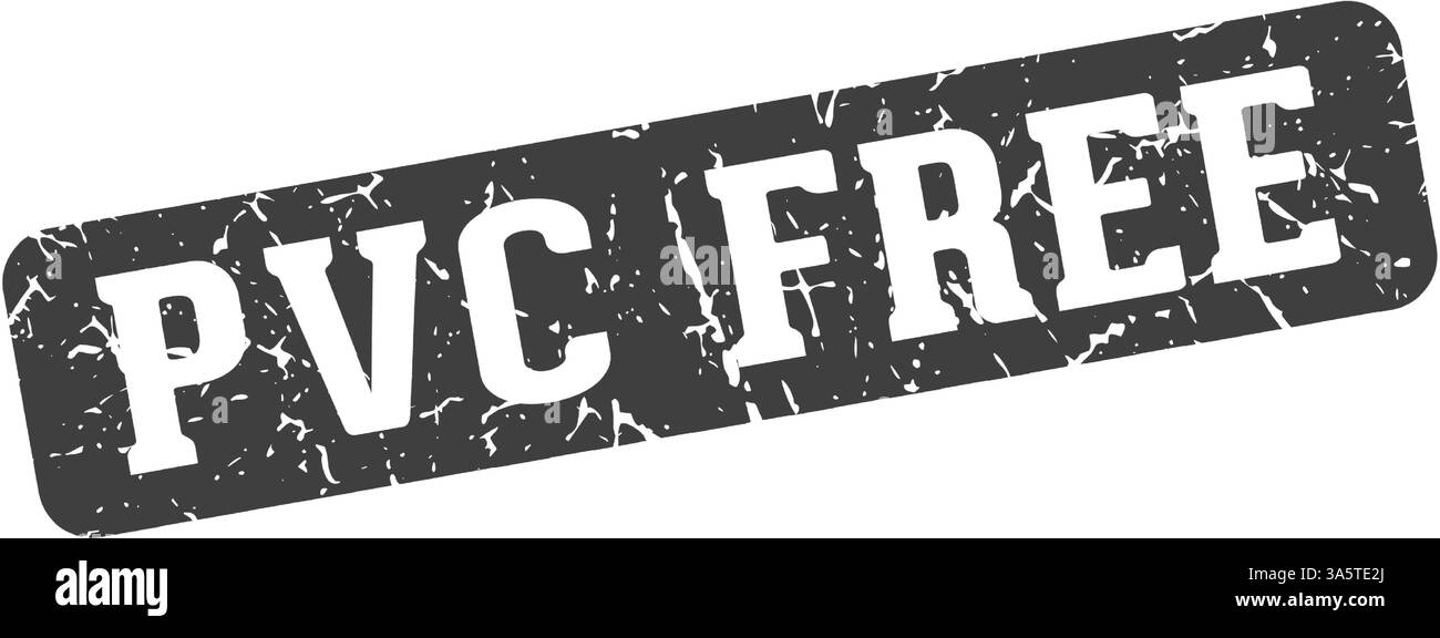 pvc free stamp. pvc free rectangular sign isolated on transparent ...