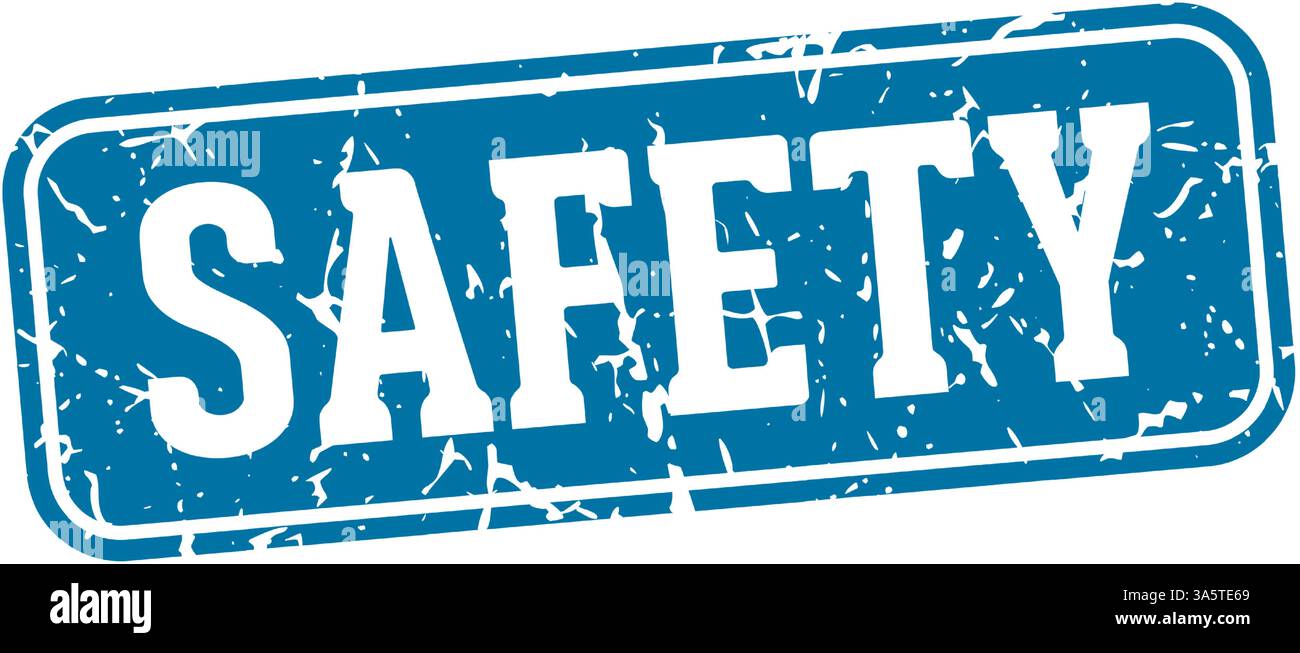 safety stamp. safety rectangular sign isolated on transparent ...